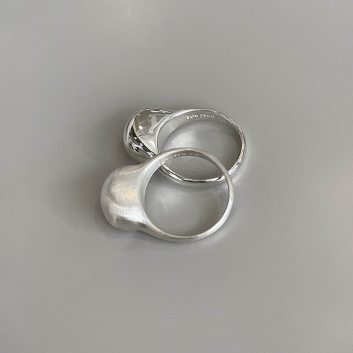 Flat snowman ring silver | 아이디어스