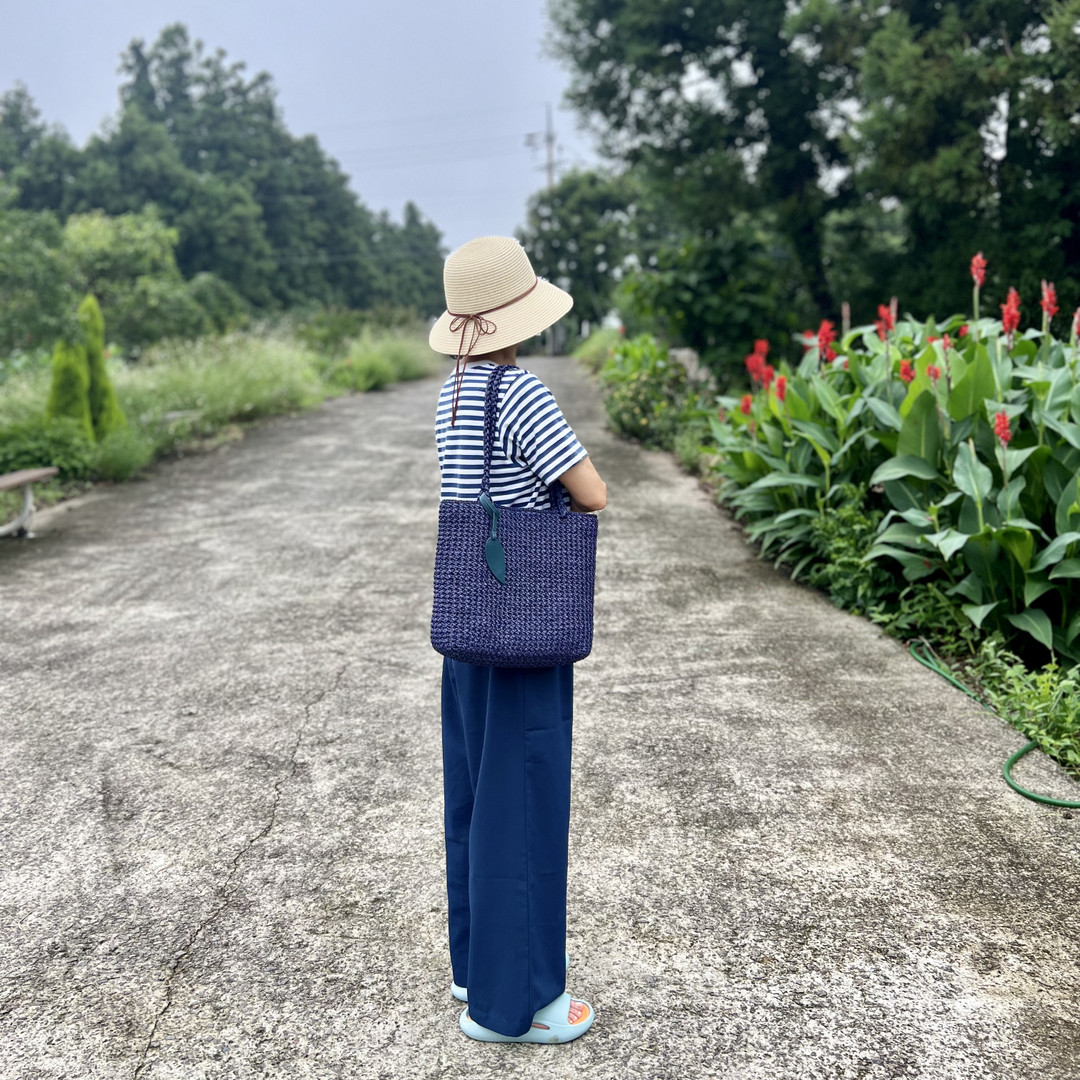 Summer Raffia Yarn Rattan Big Bag(knit bag) | idus