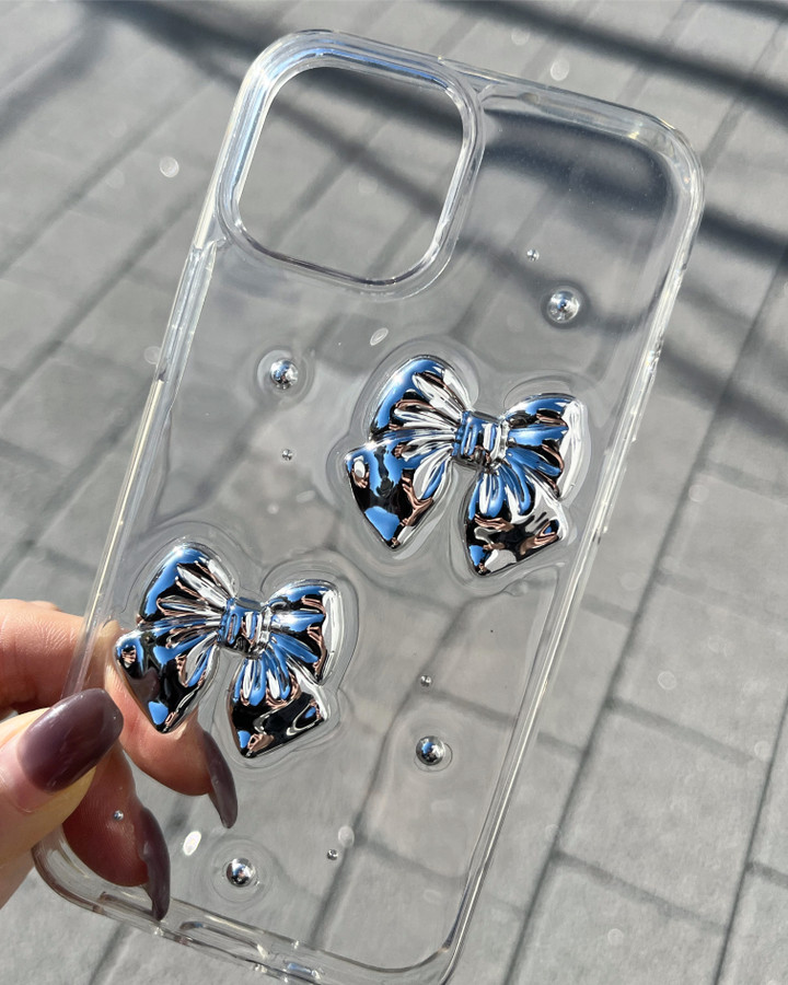 silver ribbon case/실버리본폰케이스🎀 | 아이디어스