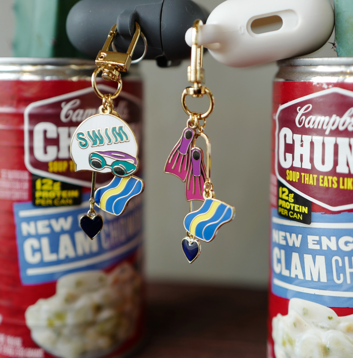 수영키링 오리발+풀부이/에어팟키링,차량키링,수친선물 | 아이디어스