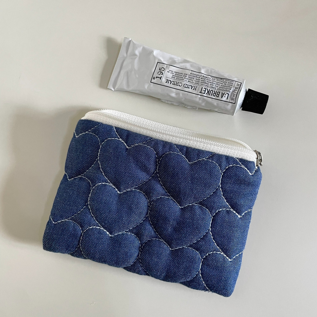 Blue Jean Heart Mini Pouch | idus