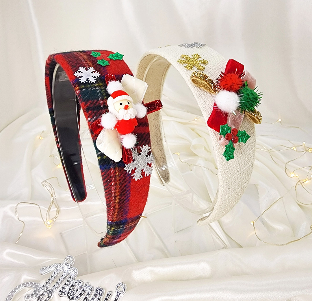 [Christmas] Eco Santa & Snow Twinkling Wide Hairband | idus