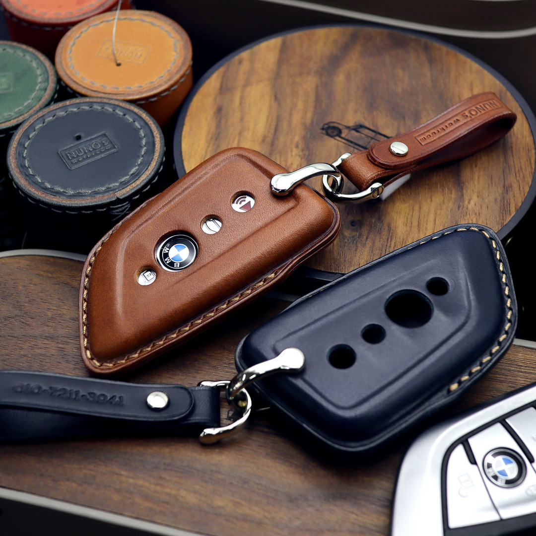 BMW key chain, Leather Car Key Fob cover | idus