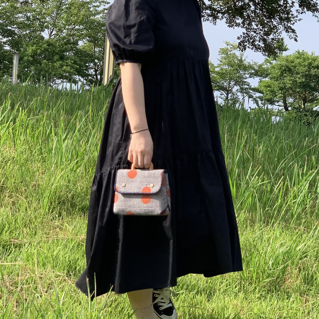 Orange Dot Blend tweed bag | idus