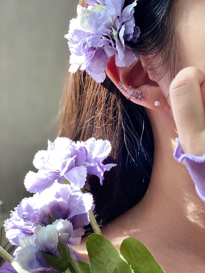 무배 ️자체제작🌸321단독 라일락 이어커프(2Colo | 아이디어스