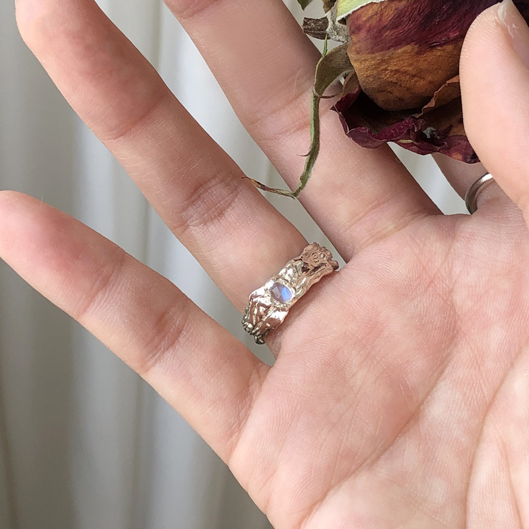 [silver] birth stone ring(3col) | idus