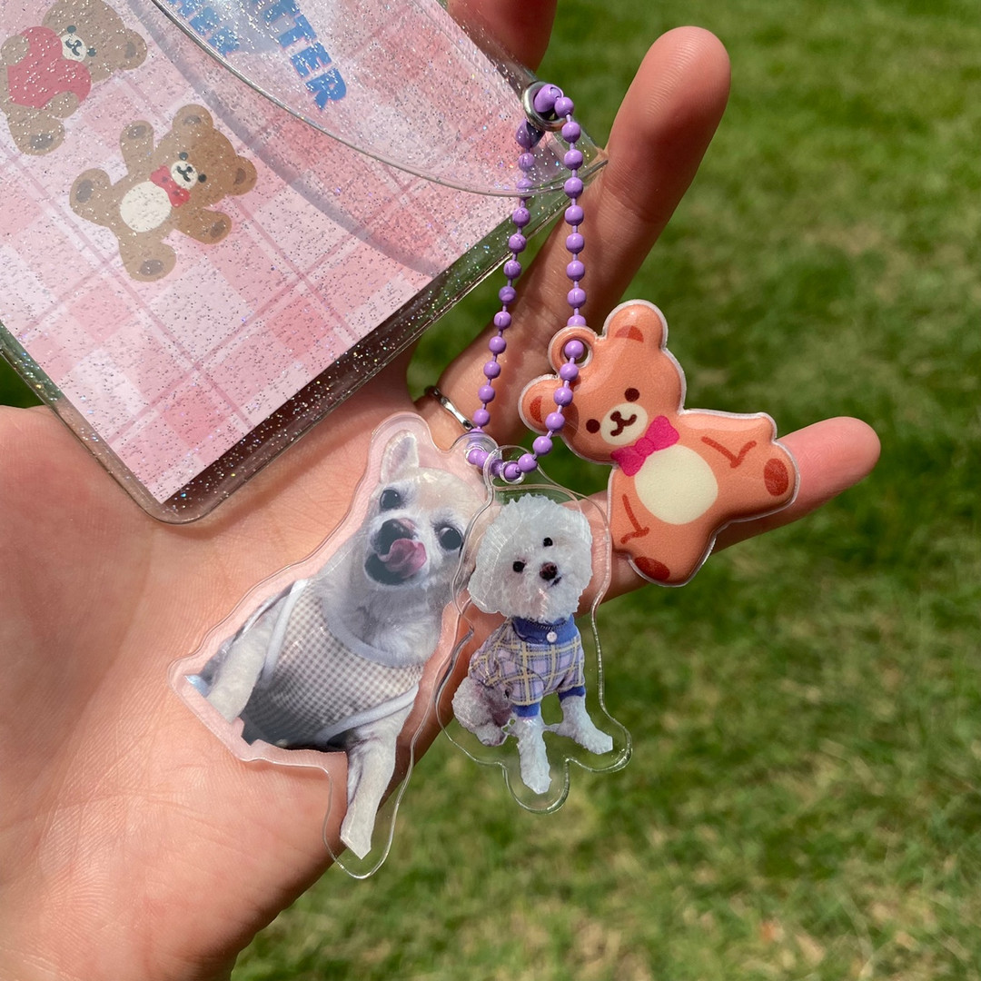 Dog, cat custom made keyring