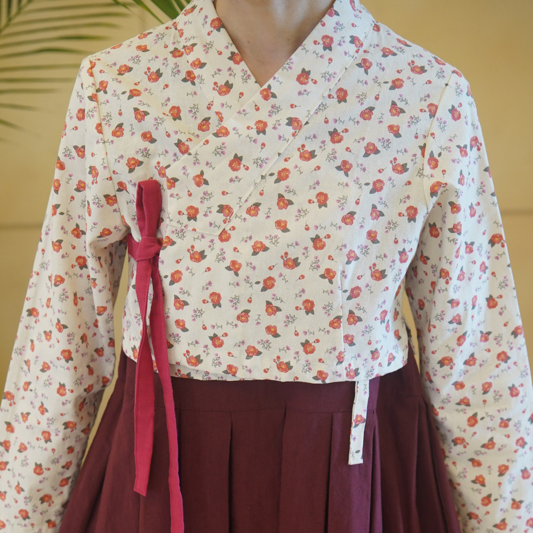 (Korean modern Hanbok) Camellia Flower Jeogori | idus