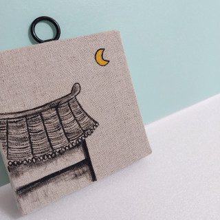 기와달 손그림 미니액자 한국풍 인테리어 선물 벽장식 | 아이디어스