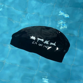 IM CAT SWIMMING CAP BLACK MESH | 아이디어스