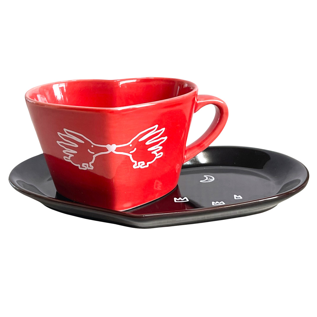 SAKA SAKA Heart Cup + Plate Set | idus