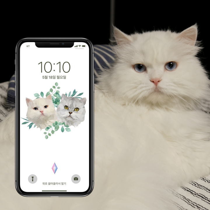 사진속 얼굴만 톡! 캐낸 조각조각 초상화 폰 배경화면 | 아이디어스