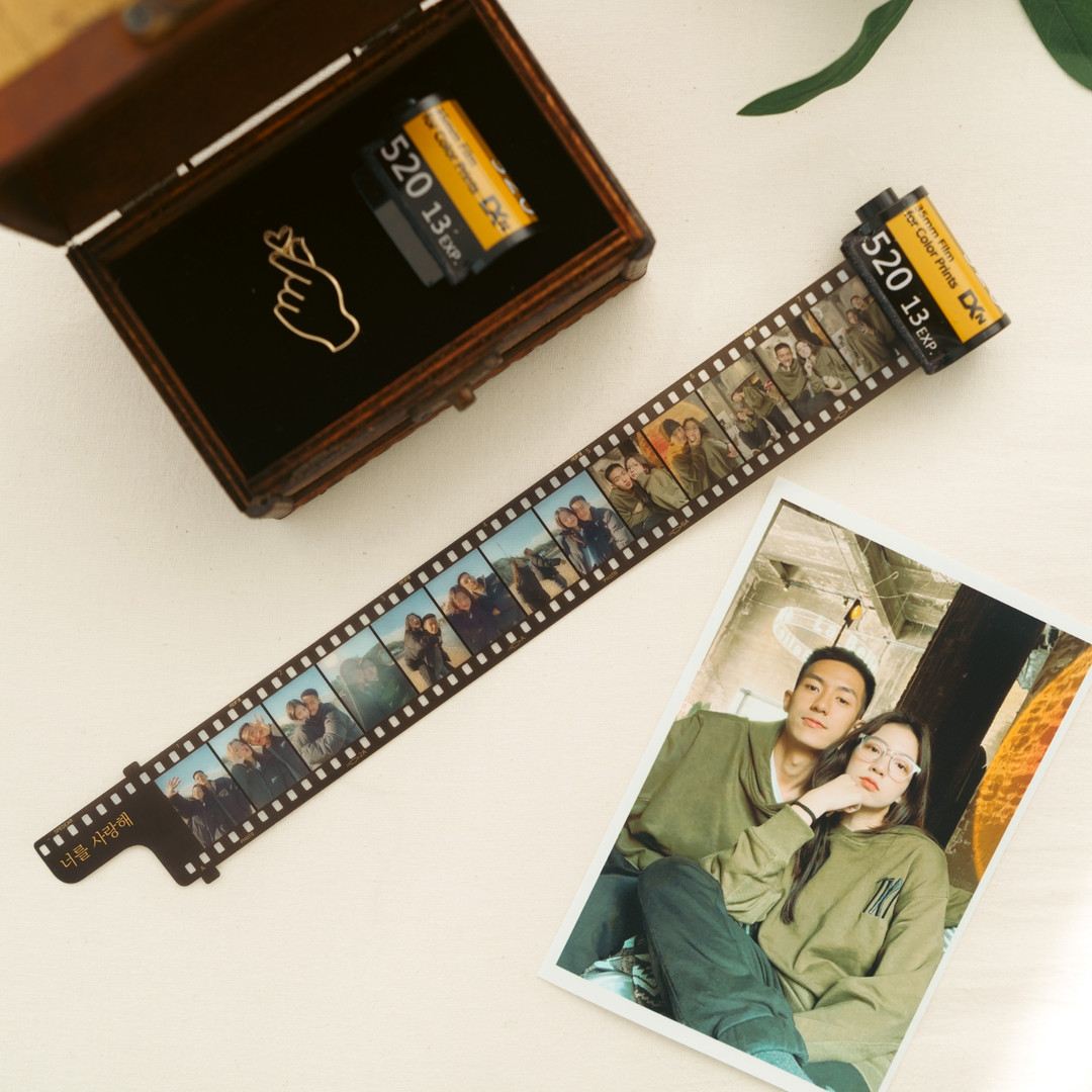 Real Metal Photo Film Album Gift for Couple, Friend, Family