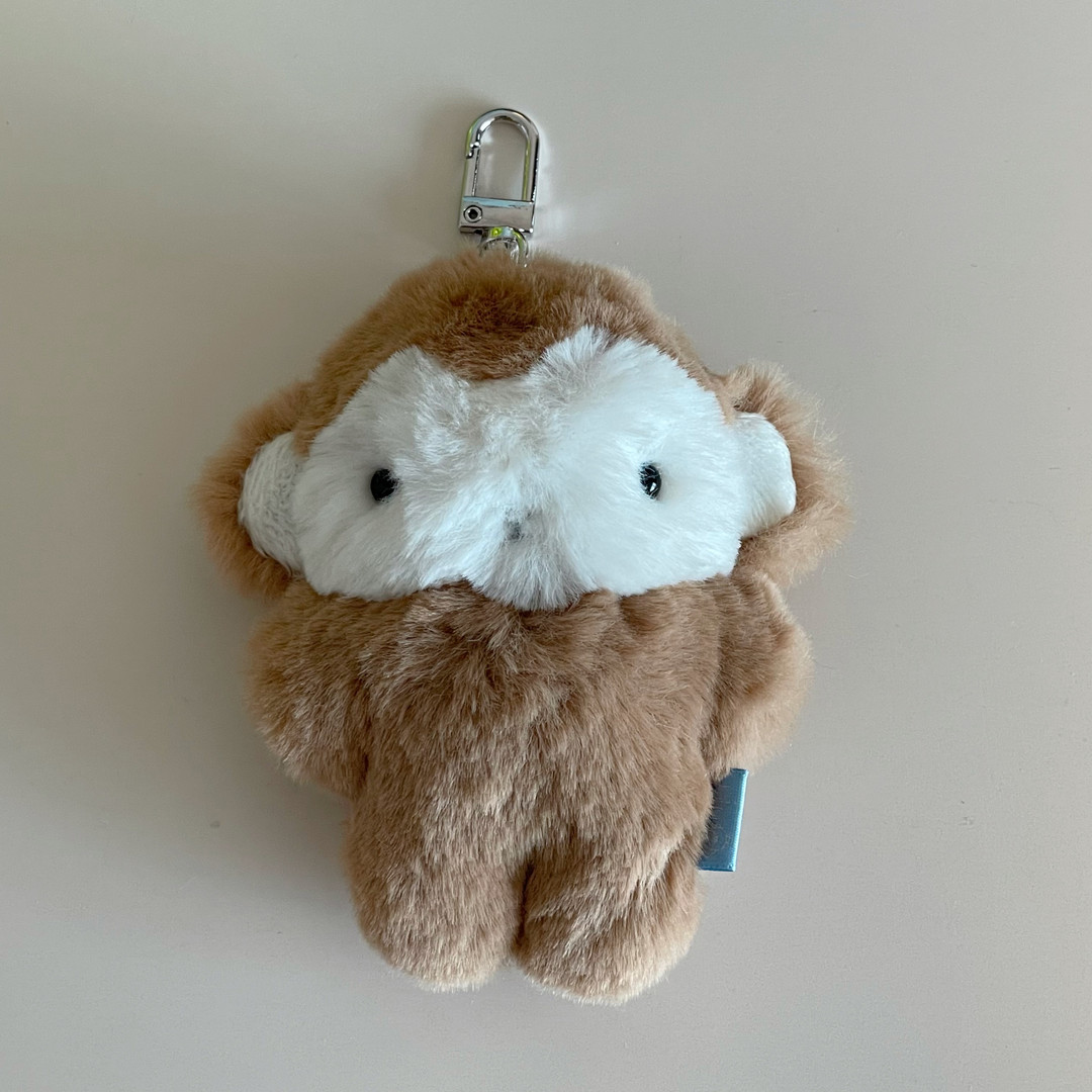 Handmade Monkey plush stuffed animal keychain keyring | idus