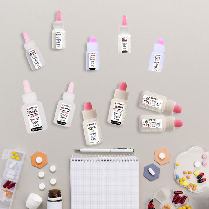 투약스티커 약병스티커 방수 12cc/20cc | 아이디어스