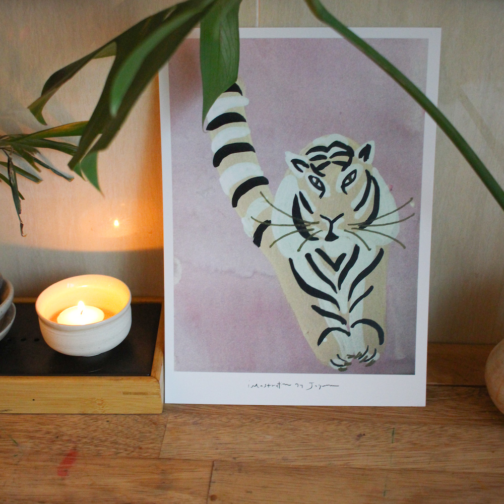 The Gentle Gentle Tiger! A3, A4 art poster | idus