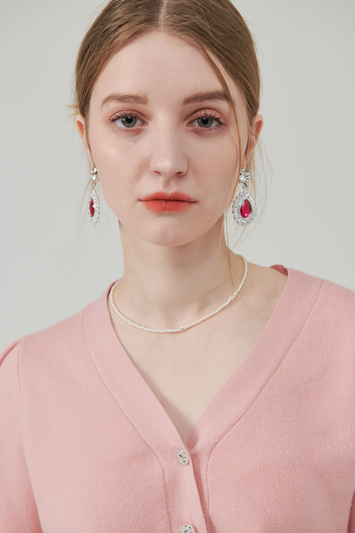 [23FW] 로트르드민 샤인 핑크 가디건 | 아이디어스