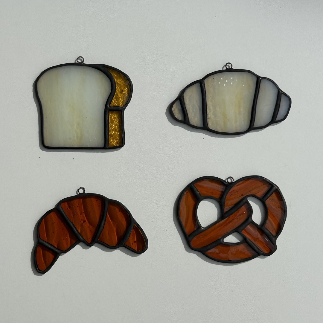 Stained Glass Bread Suncatcher Salt Bread Croissant Pretzel | idus