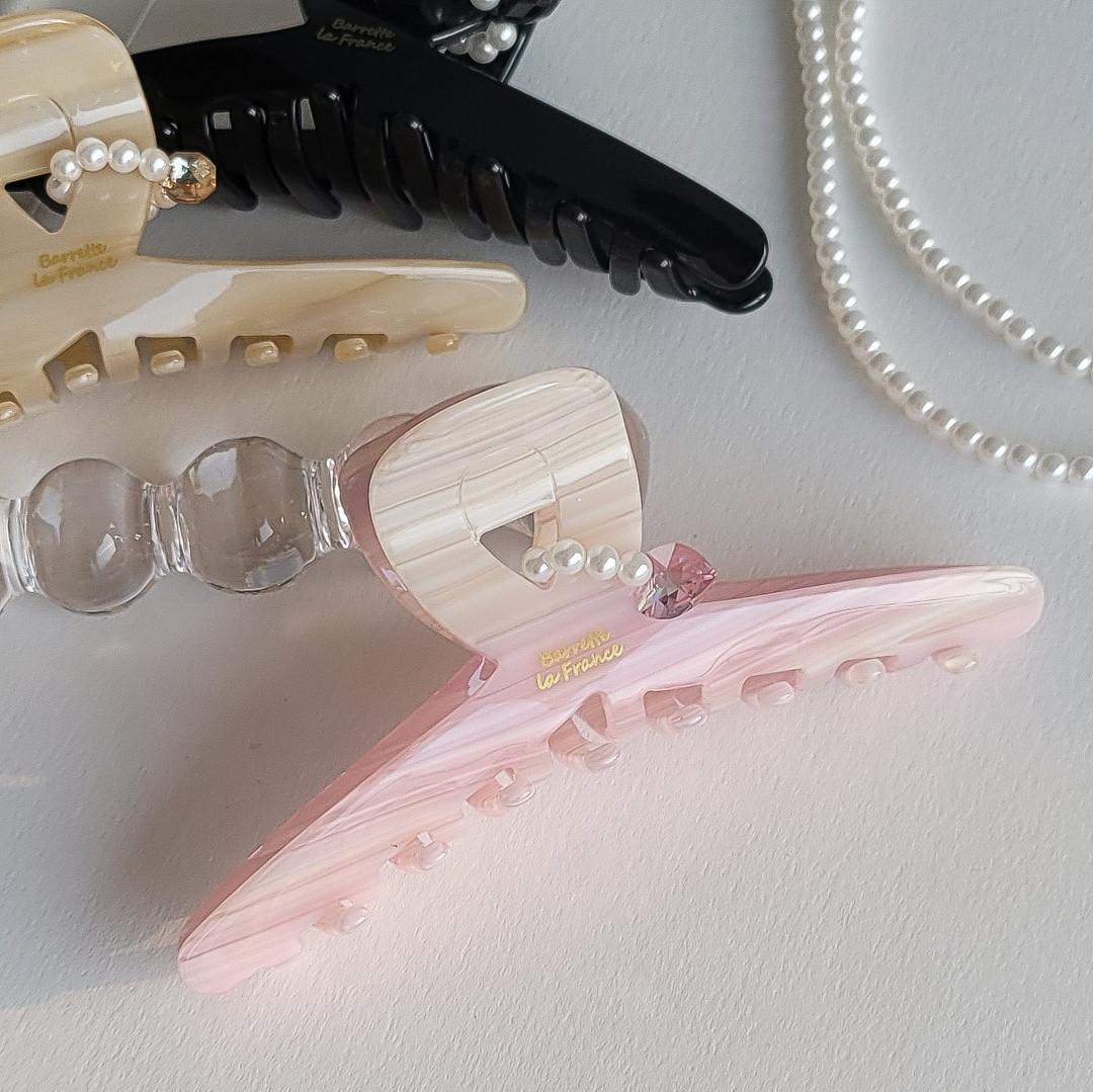 [French pin] Pearl crystal claw pin hair jewelry | idus