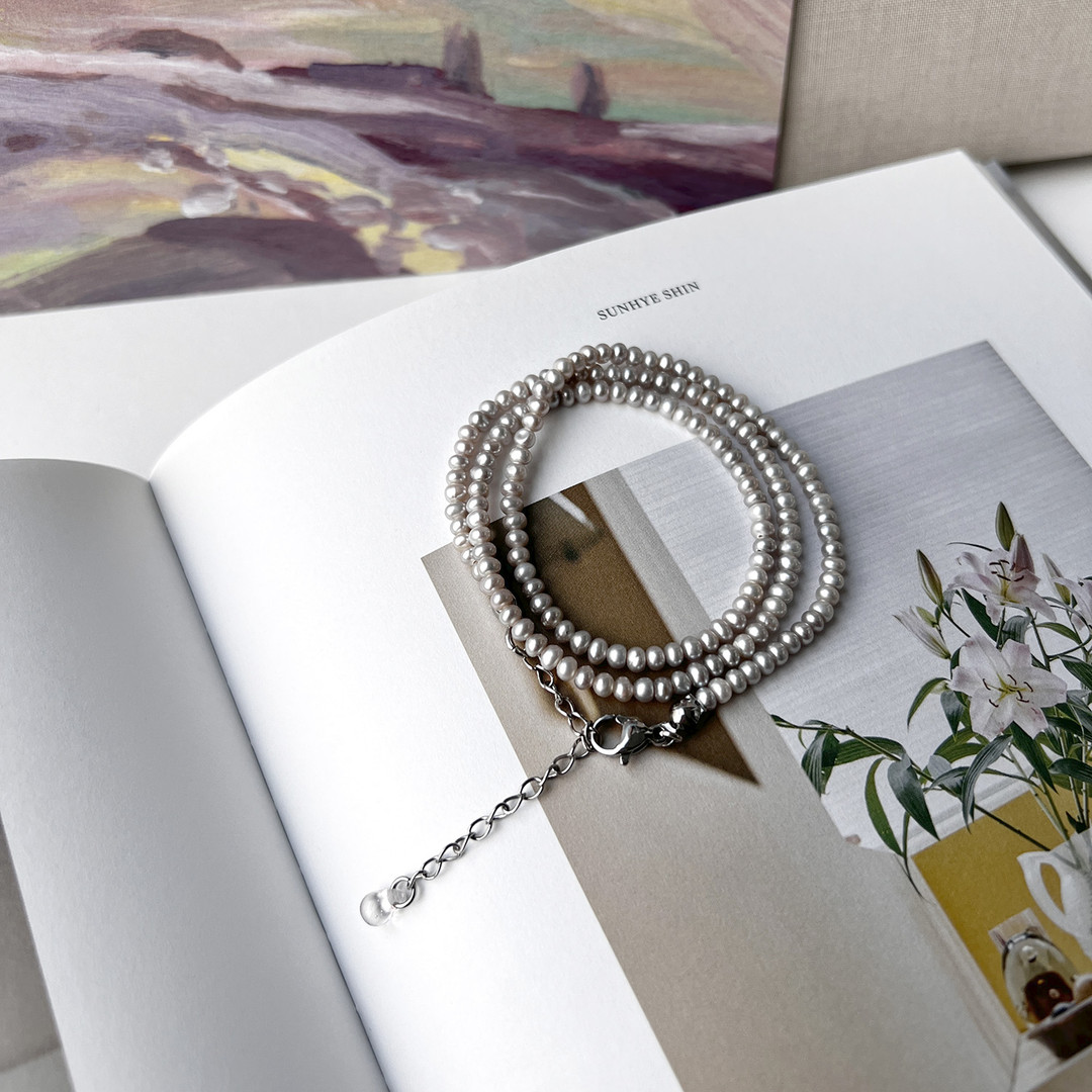 light grey pearl bracelet | idus