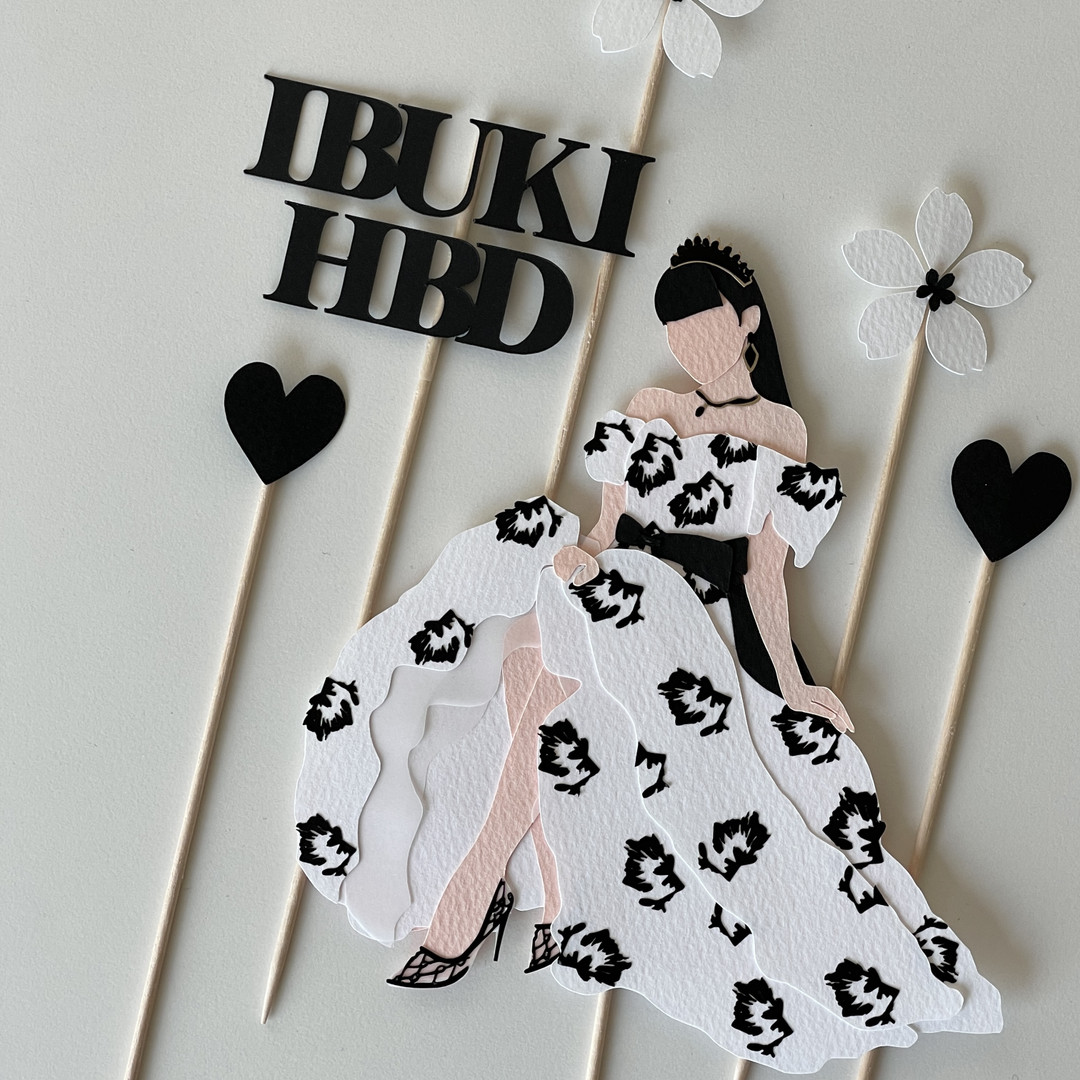 Custom drawing cake topper bridalshower birthday anniversary party ...