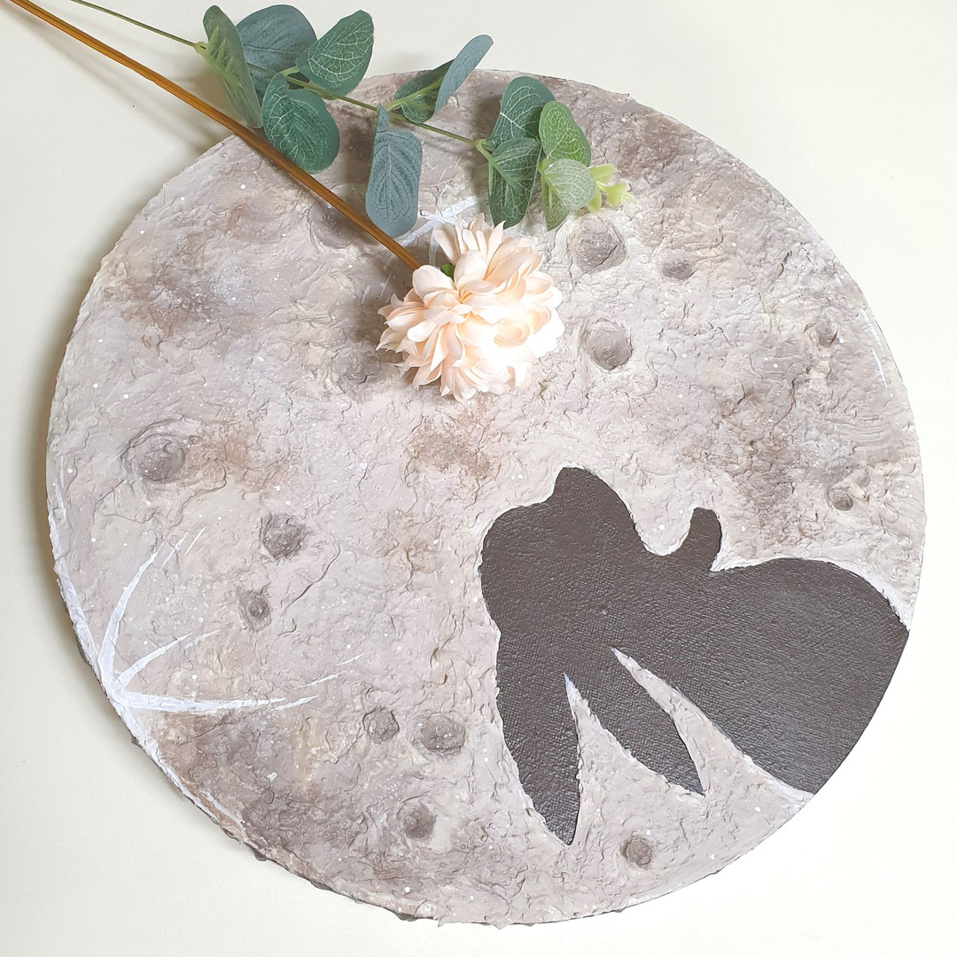 cute rabbit in the moon | idus