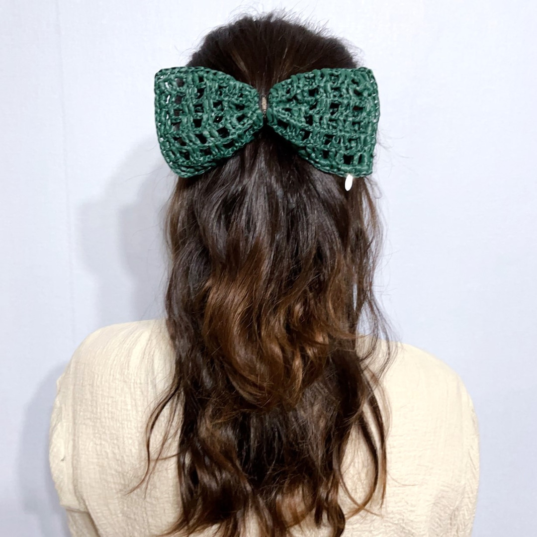 Handmade net rattan ribbon hairpin | idus