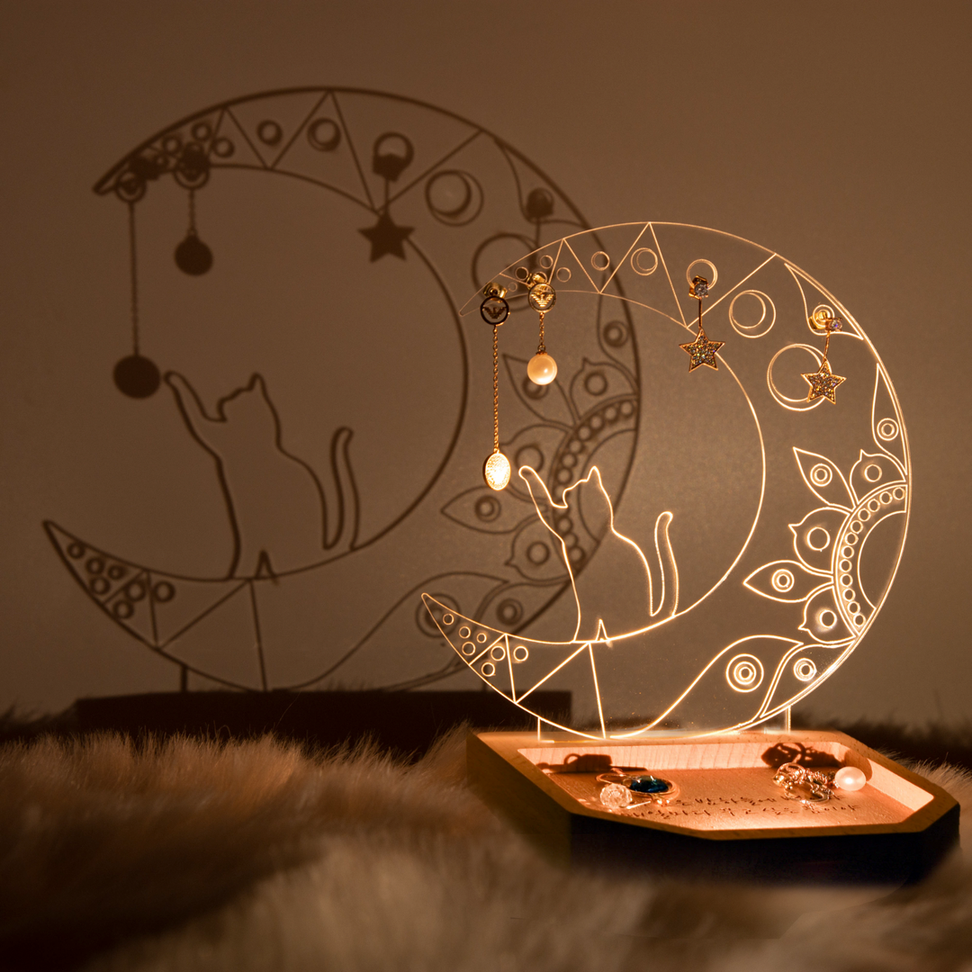 Cat Shadow Mood Light Accessory Holder