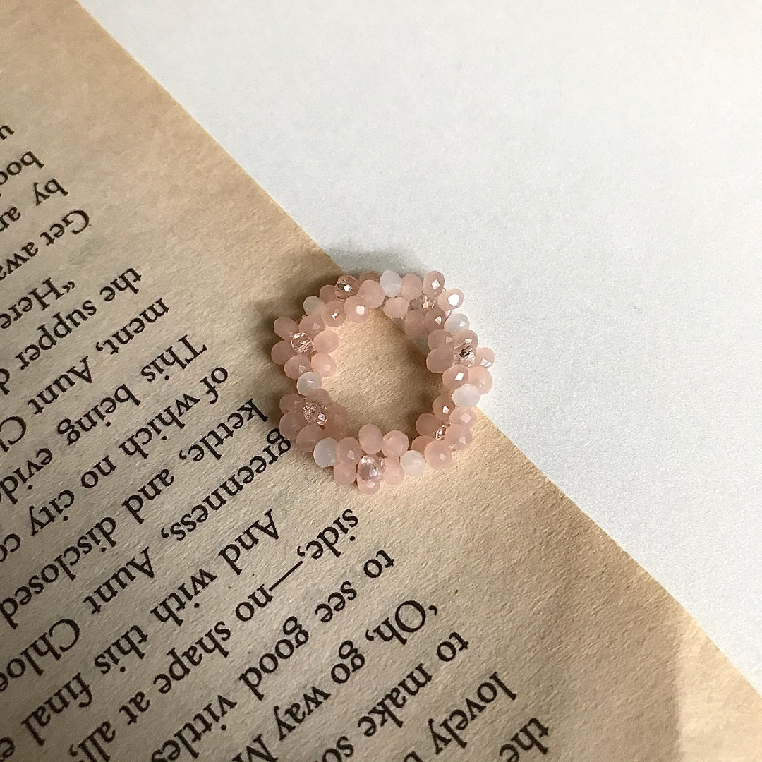 Cherry Blossom Jelly Bouquet Bead Ring | idus