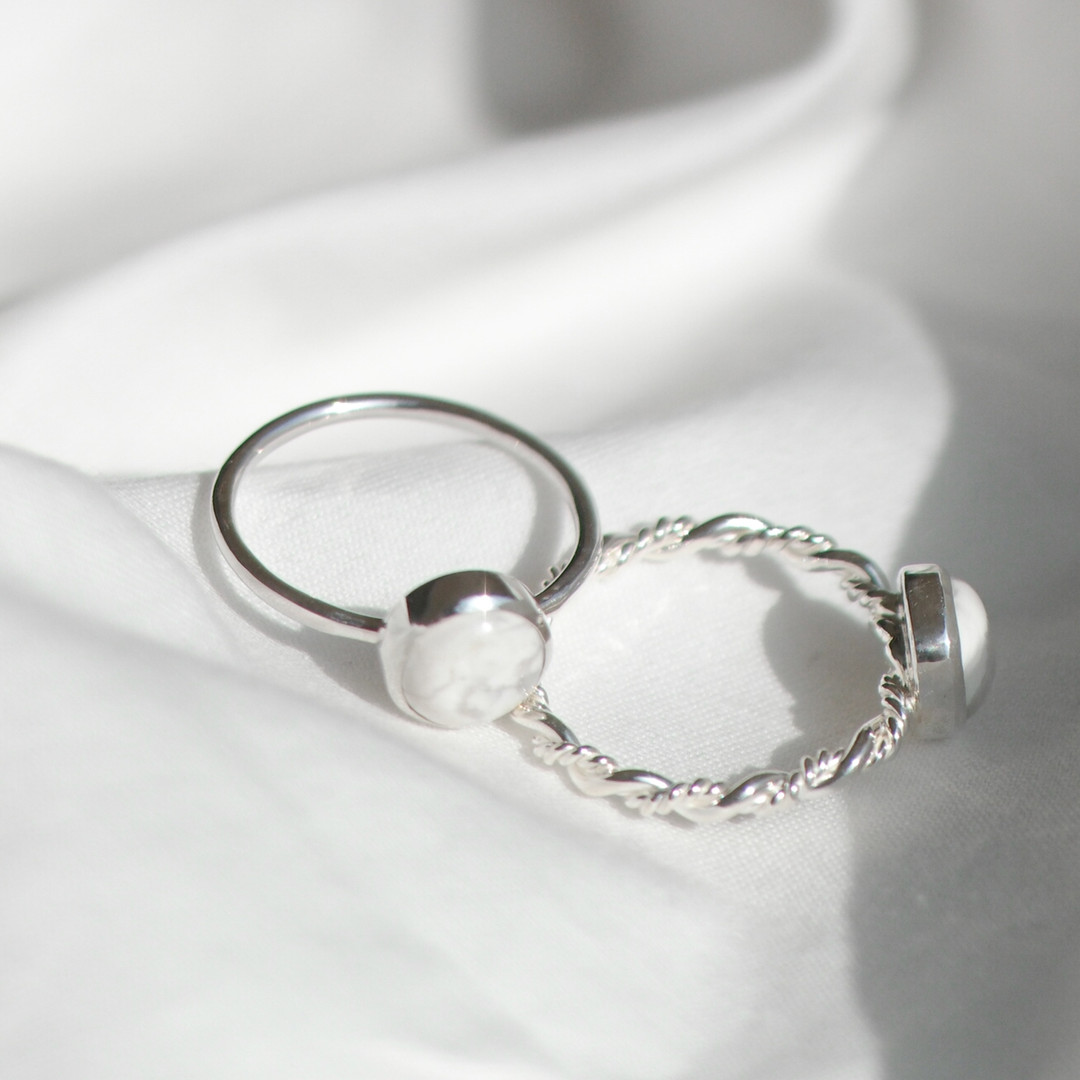 [925silver] Hawlite Ring