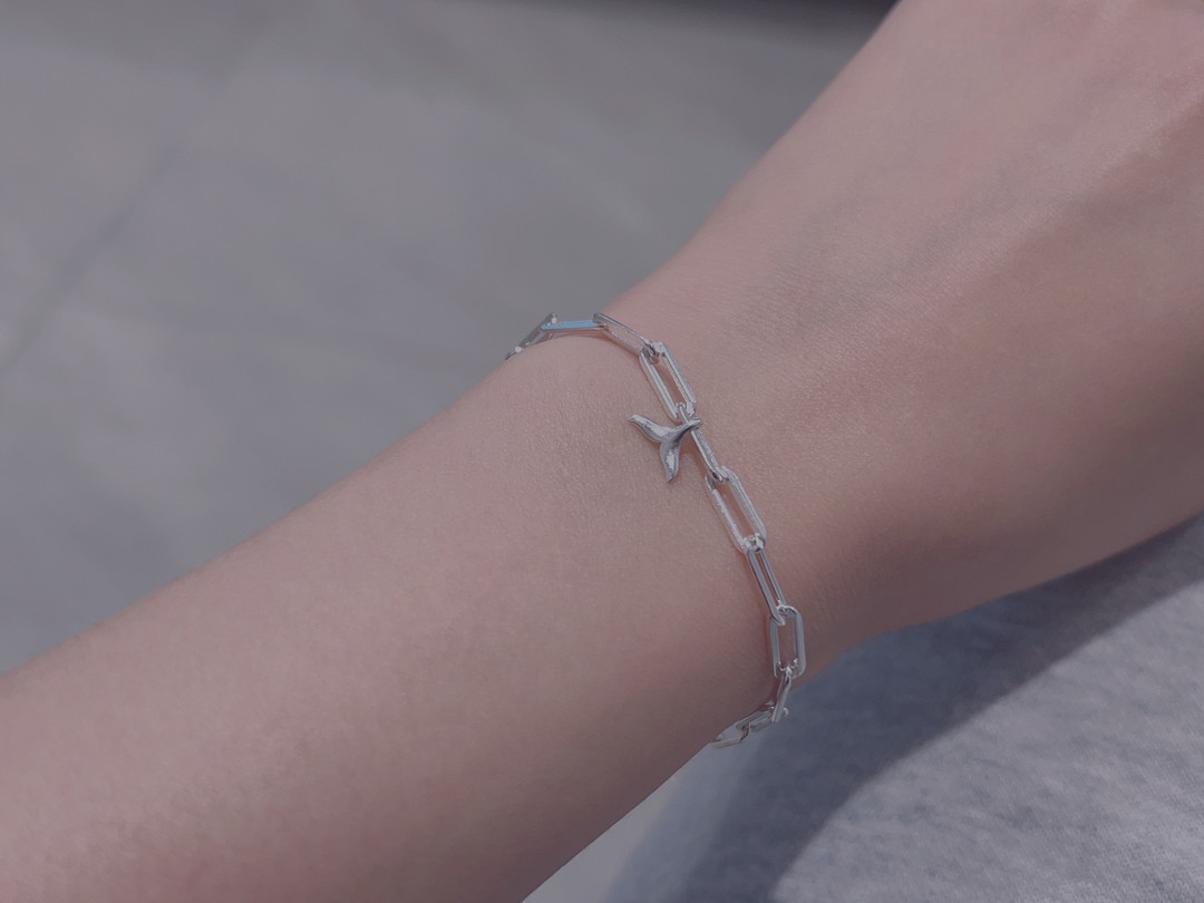 Silver925 Whale tail flat chain bracelet | idus