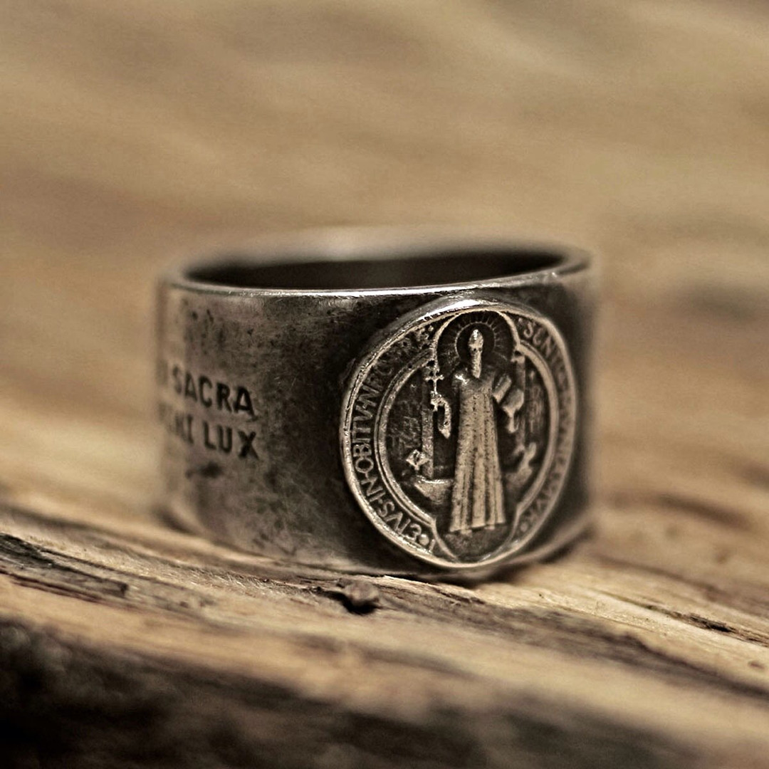 St. Benedict Silver Ring