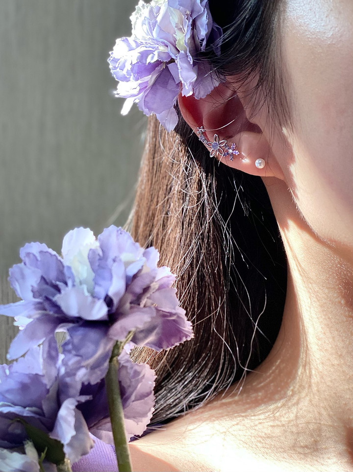 무배 ️자체제작🌸321단독 라일락 이어커프(2Colo | 아이디어스