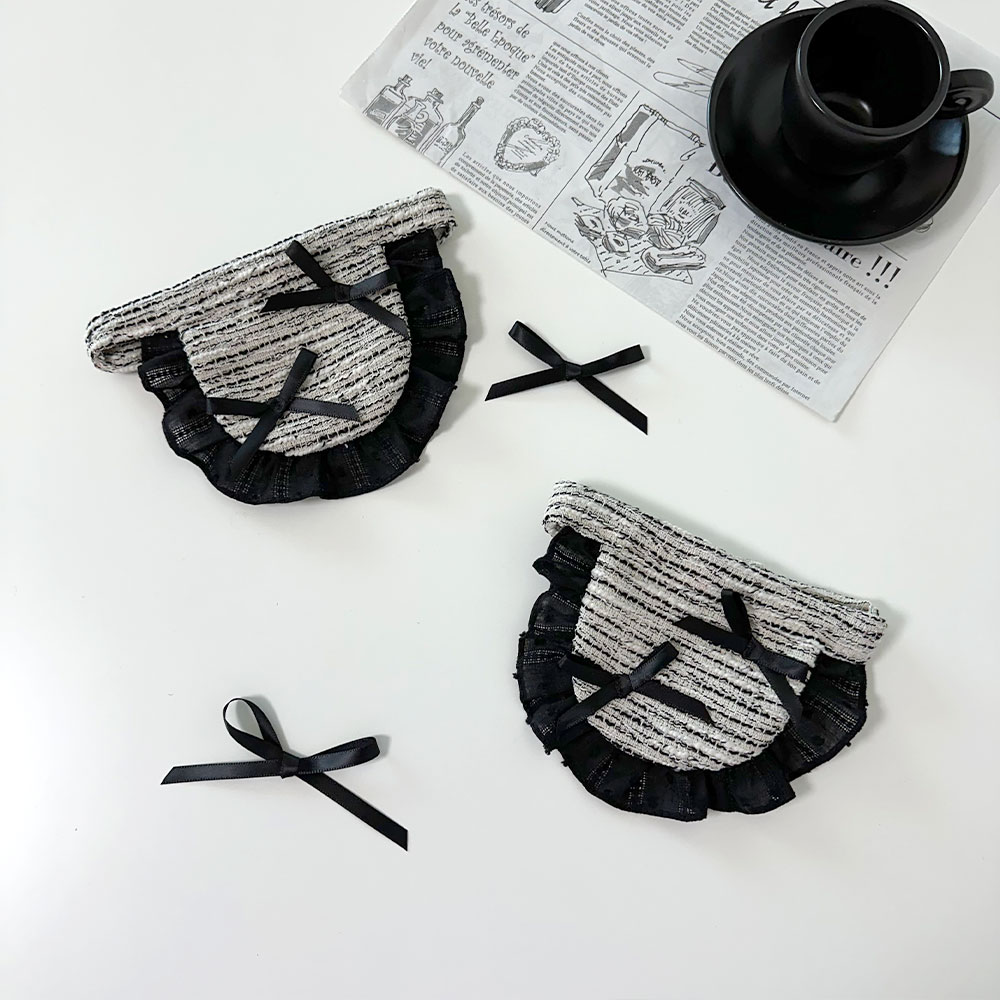 Dod cape tweed puppy bib ribbon Accessories | idus