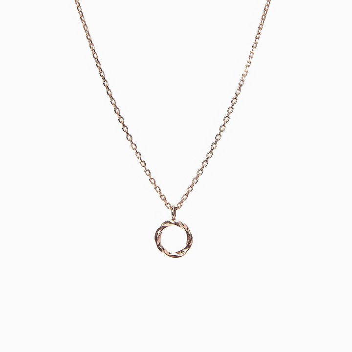 원형 꼬임 심플 링 실버 목걸이 | 아이디어스