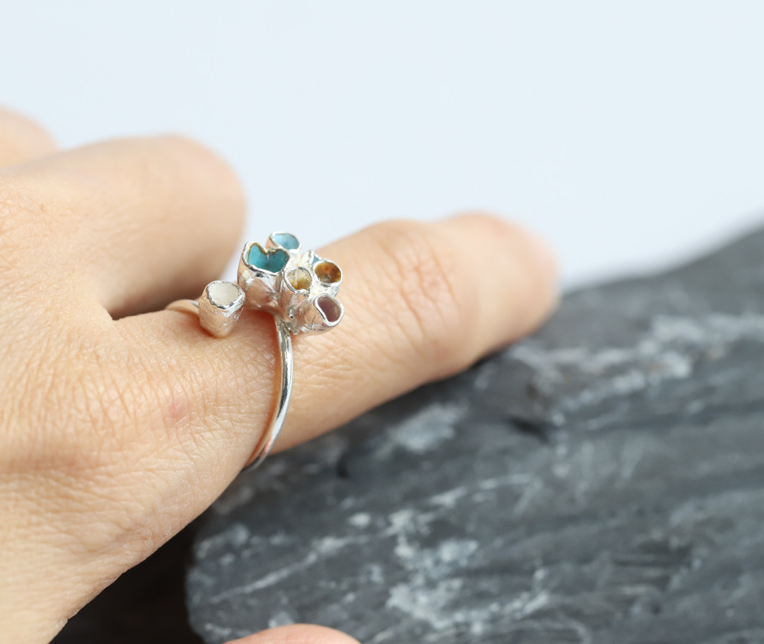 Five-color Enamel ring | idus