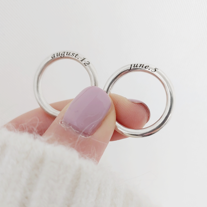 실버925 3mm 볼륨각인반지 | 아이디어스