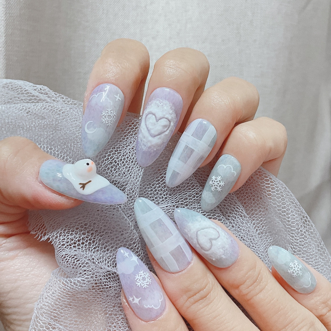 Cloud Snowman Nail Tip | idus