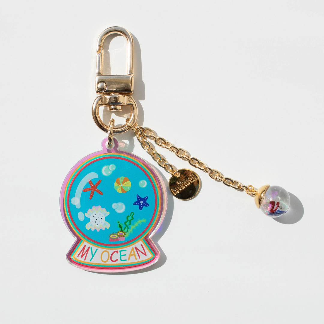 My Ocean Snowball Initial Keyring