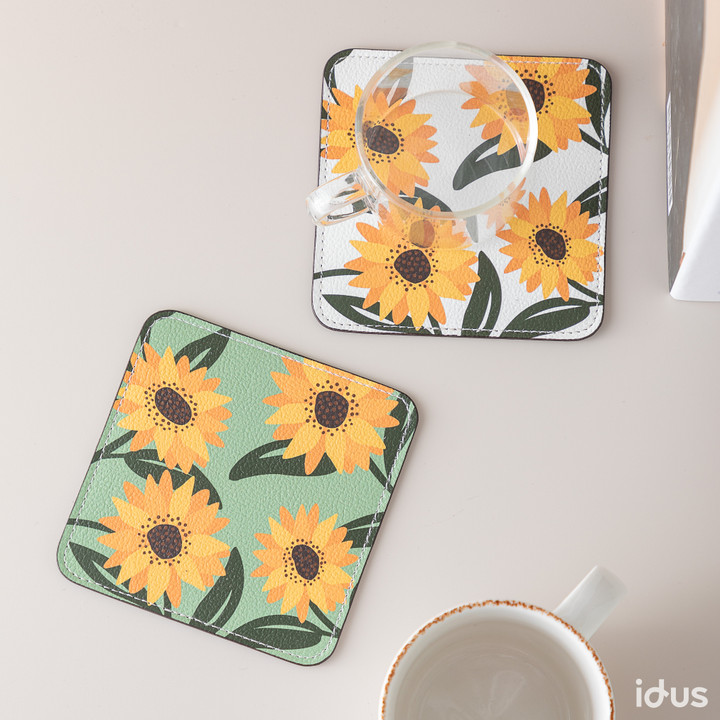 해바라기 일러스트 티코스터1p 2color | 아이디어스