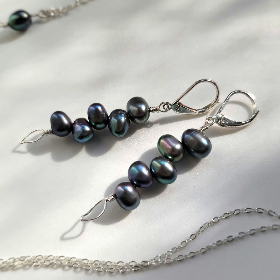 925SV Rhythm Pearl Earrings | idus