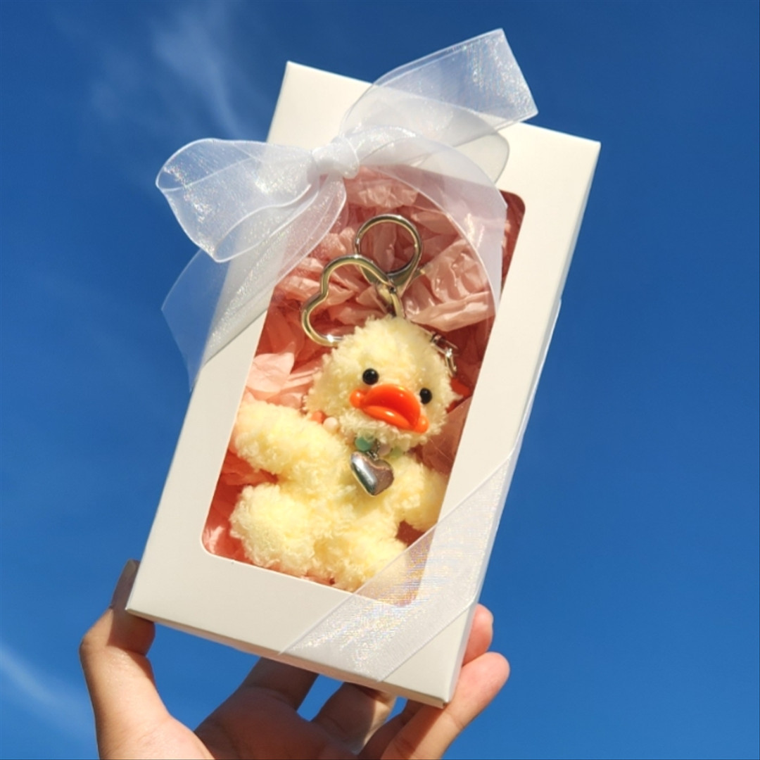 Soft material chick? duck? doll key ring | idus