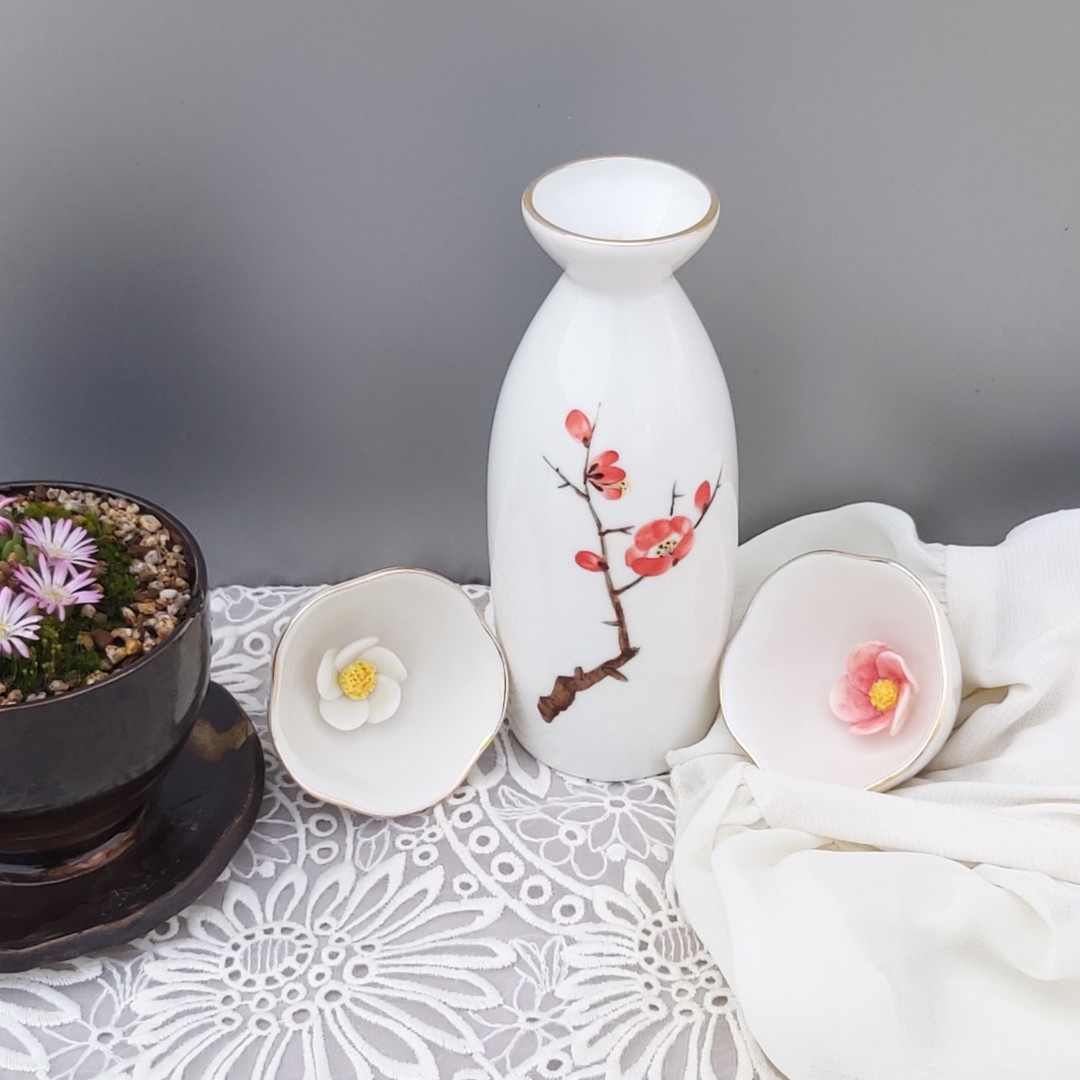 plum blossom bottle and cup | idus