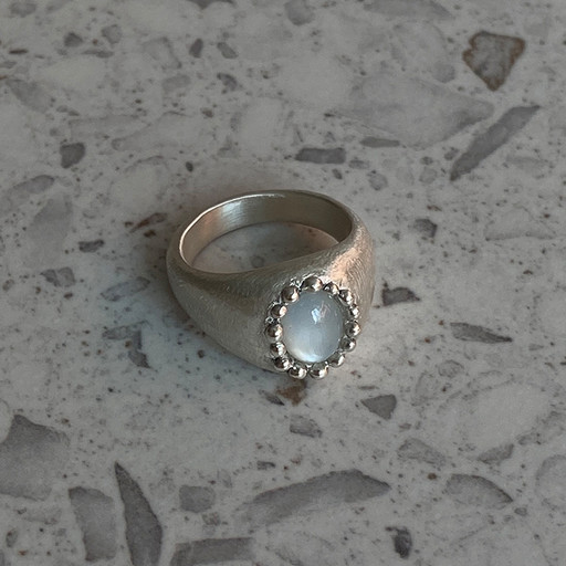 천연 문스톤 Bubble Frame Ring | 아이디어스