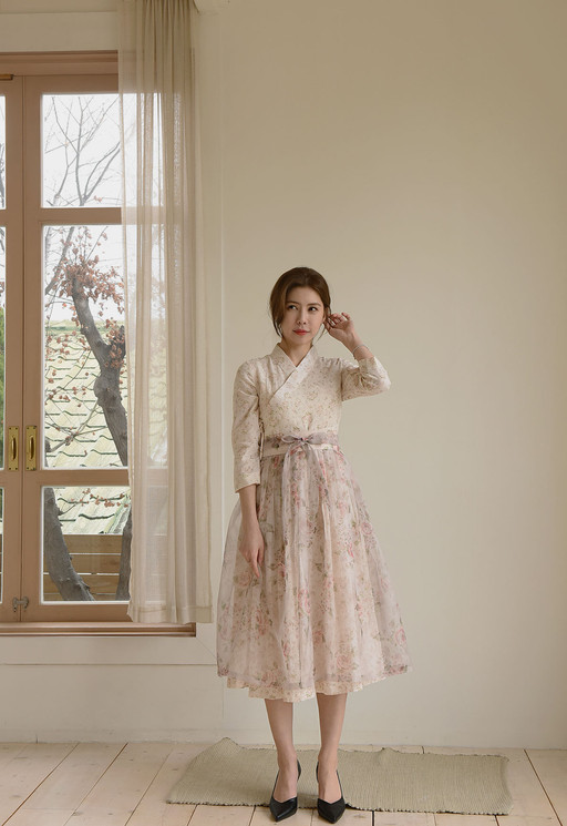핑크장미 철릭원피스 | 아이디어스