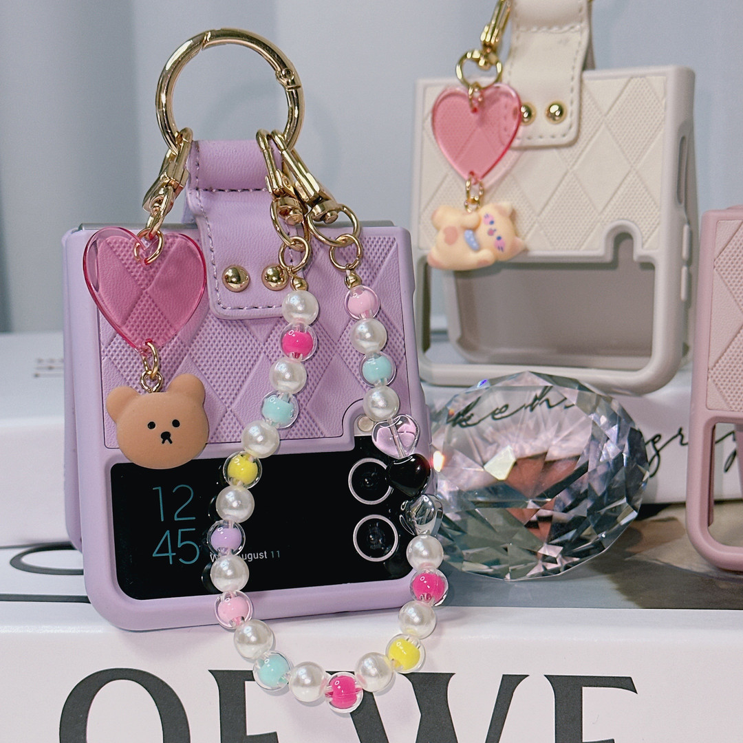 cat Galaxy zflip 4 case / phonecase/ beads strap case | idus