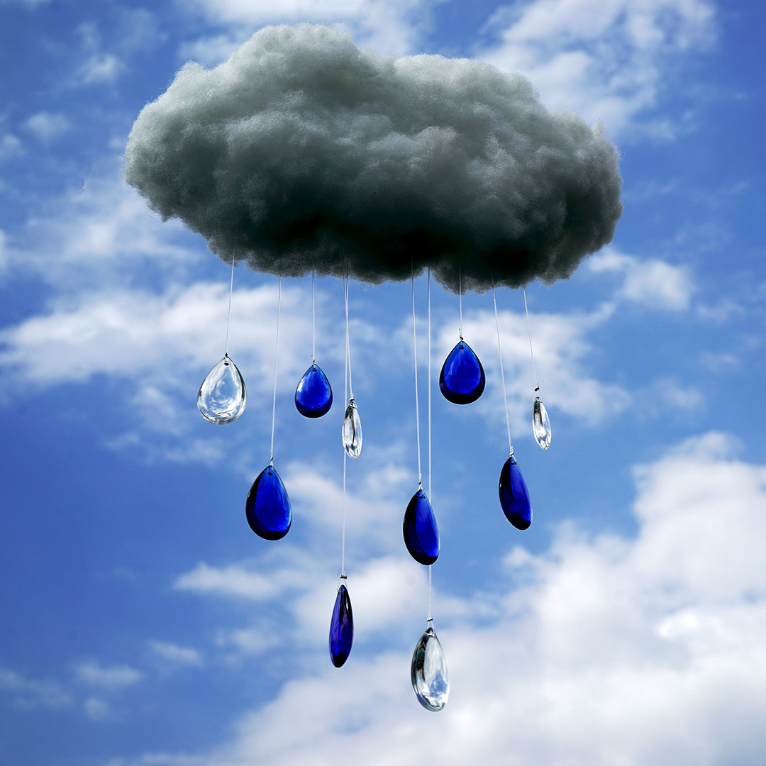 raindrop cloud moble/rainbow cloud mobile/cloud dream mobile/cloud mobile | idus