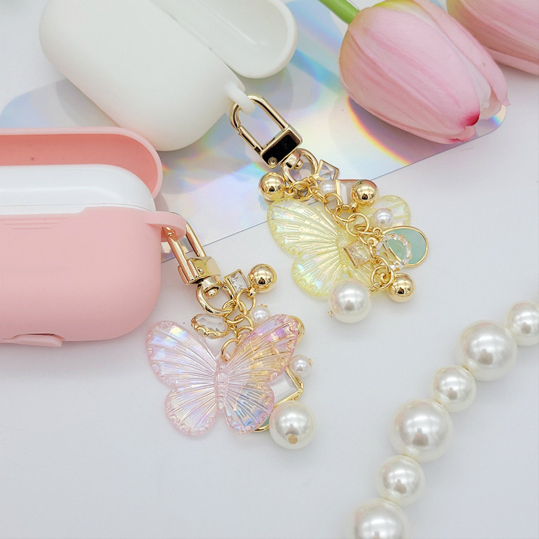 Aurora Butterfly Chain Phone Strap Keyring AirPods Bag Cell Phone Ring | idus