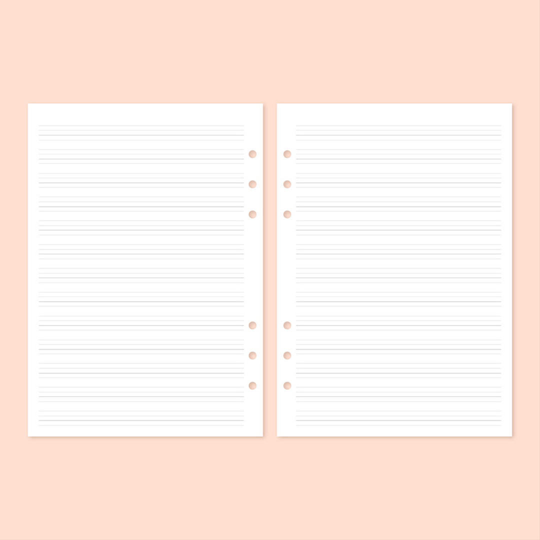 Wannathis A5 6 holes basic note refill paper_English Paper | idus