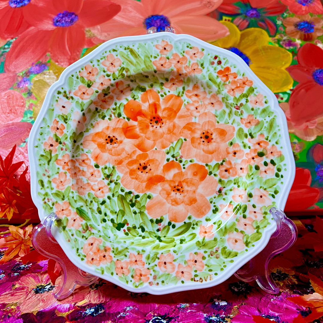 Home Cafe Pretty Orange Petal Buffet